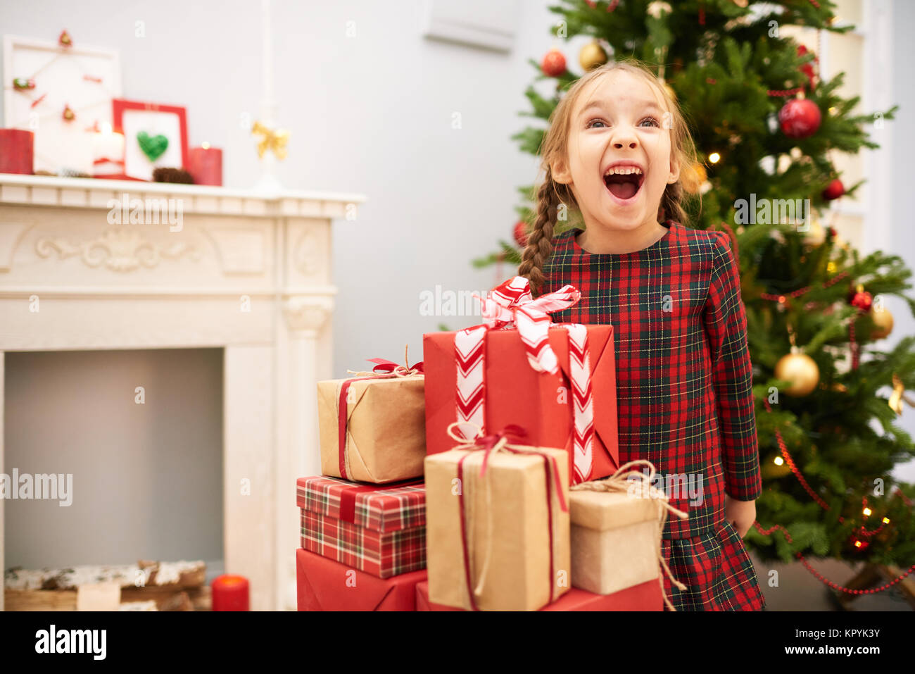 Having Fun at Christmas Eve Stock Photo - Alamy
