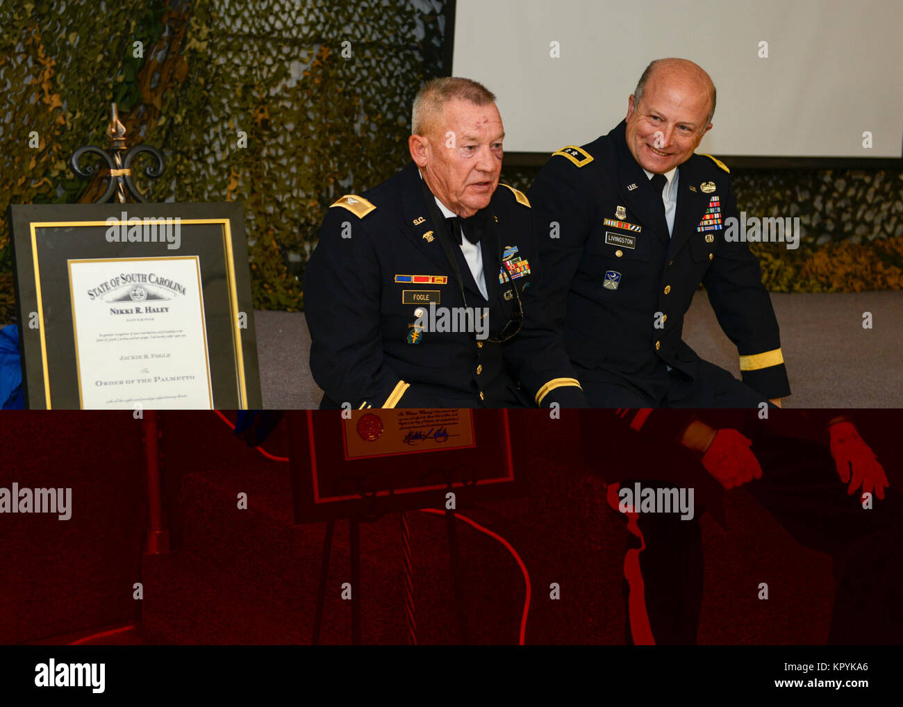 U.S. Army retired Col. Jackie R. Fogle is honored on the day of his ...