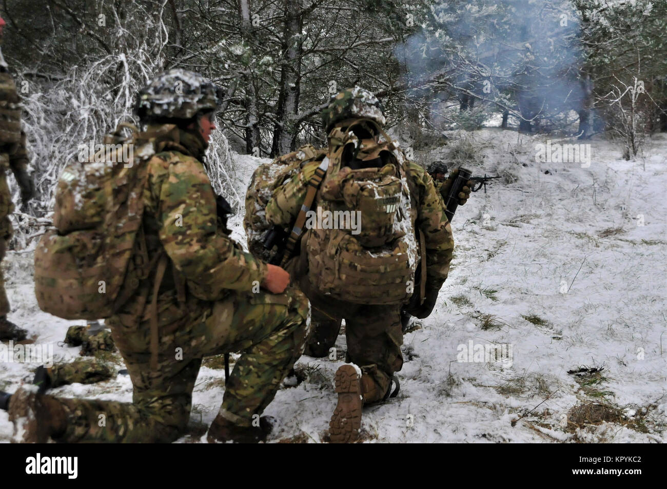 Mortar team of Lightning Troop, 3rd Squadron, 2nd Cavalry Regiment ...