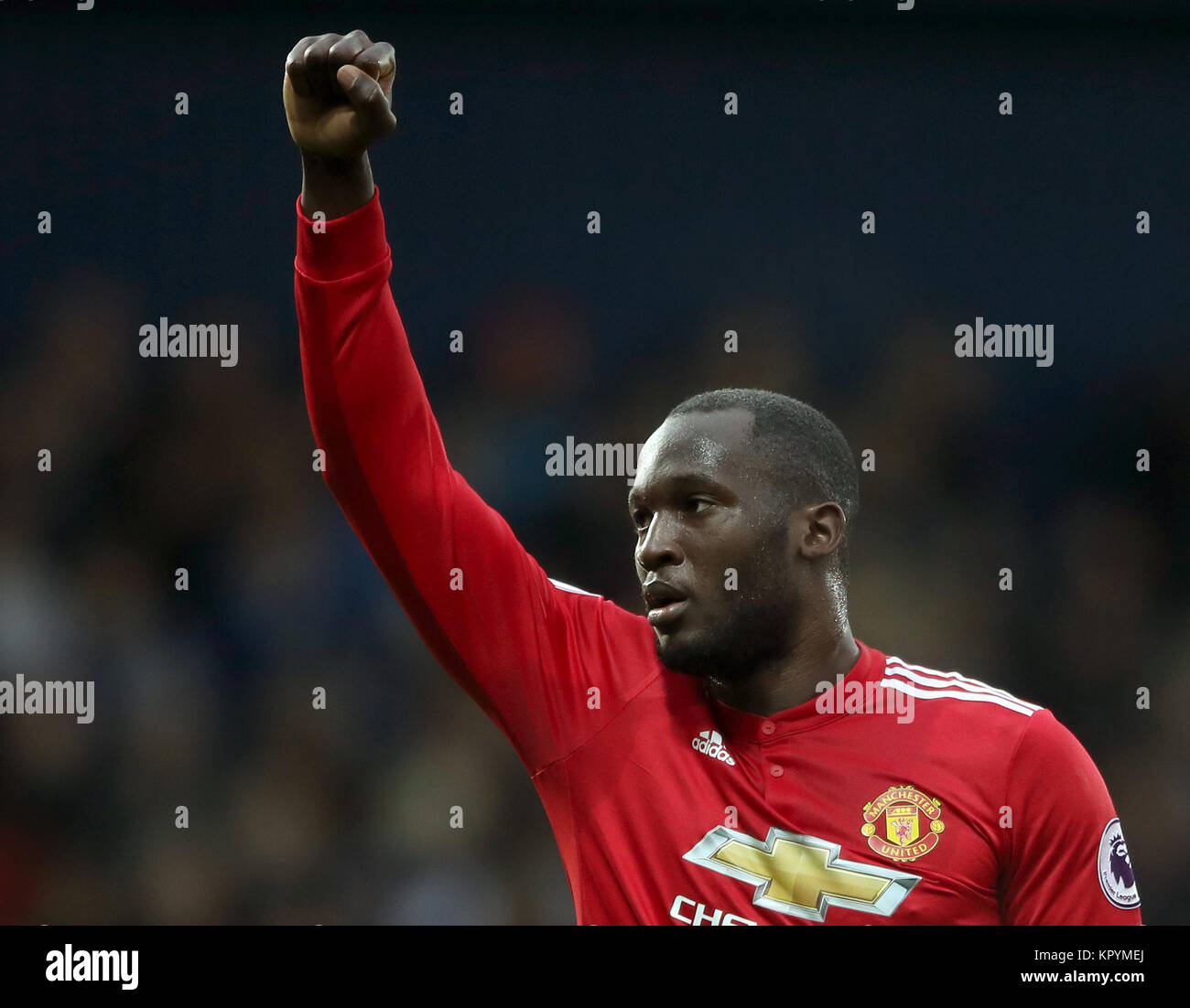 Manchester United's Romelu Lukaku celebrates after scoring his side's ...