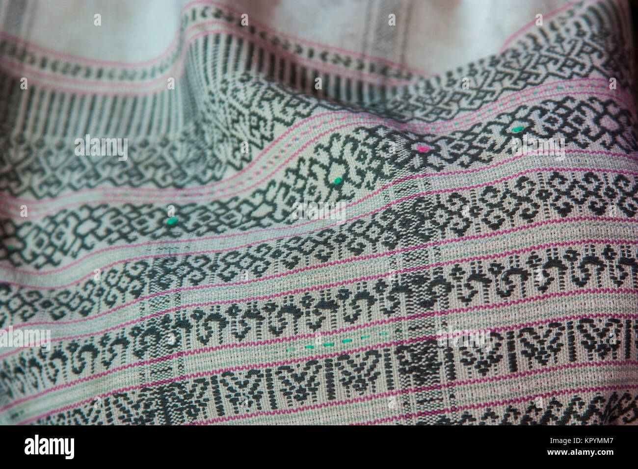 Traditional costumes woven with cotton / Thailand folk textiles Stock ...