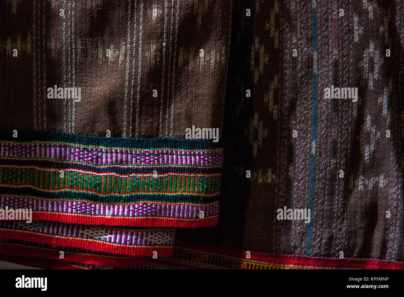 Traditional costumes woven with cotton / Thailand folk textiles Stock ...