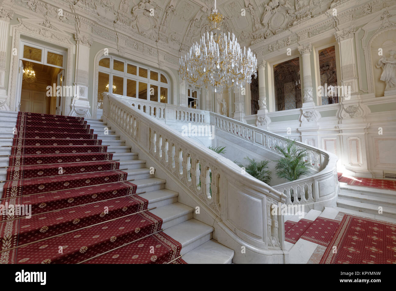 Main staircase of Yusupov palace in St. Petersburg, Russia Stock Photo ...