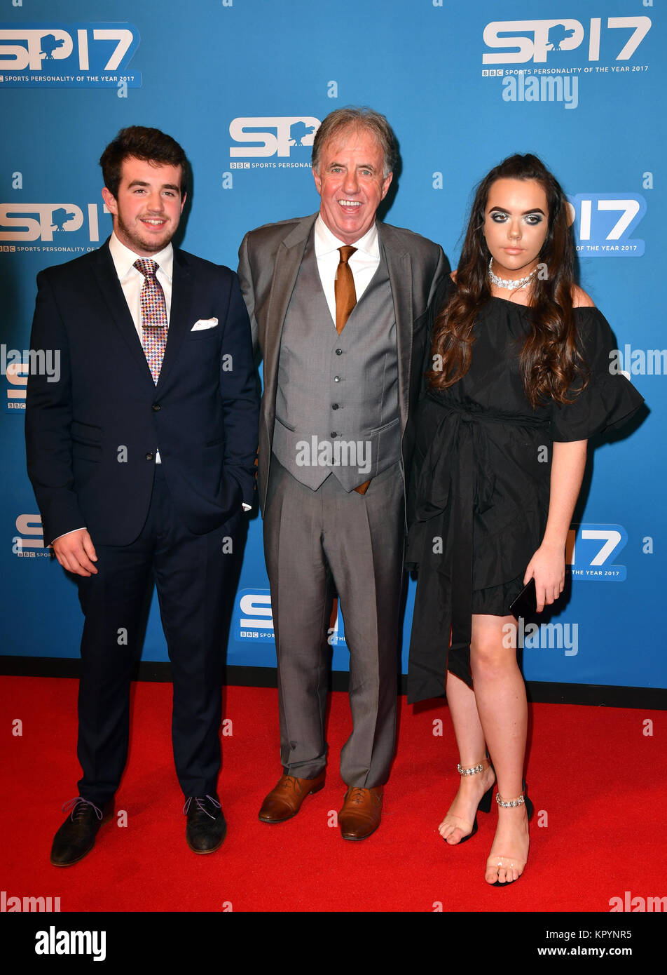 Mark Lawrenson (centre) and family during the red carpet arrivals for ...