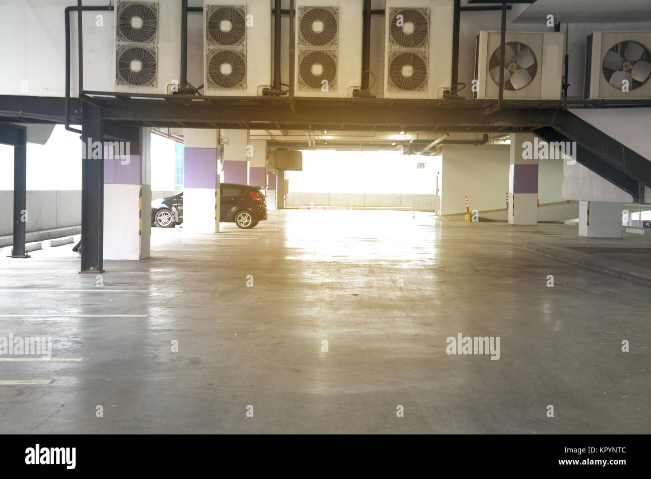 Car parking garage interior inside a building Stock Photo - Alamy