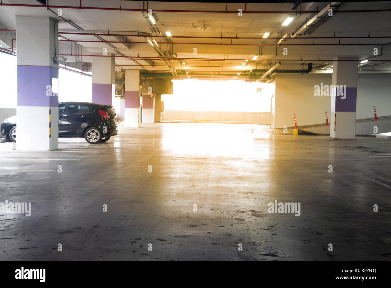 Car parking garage interior inside a building Stock Photo - Alamy