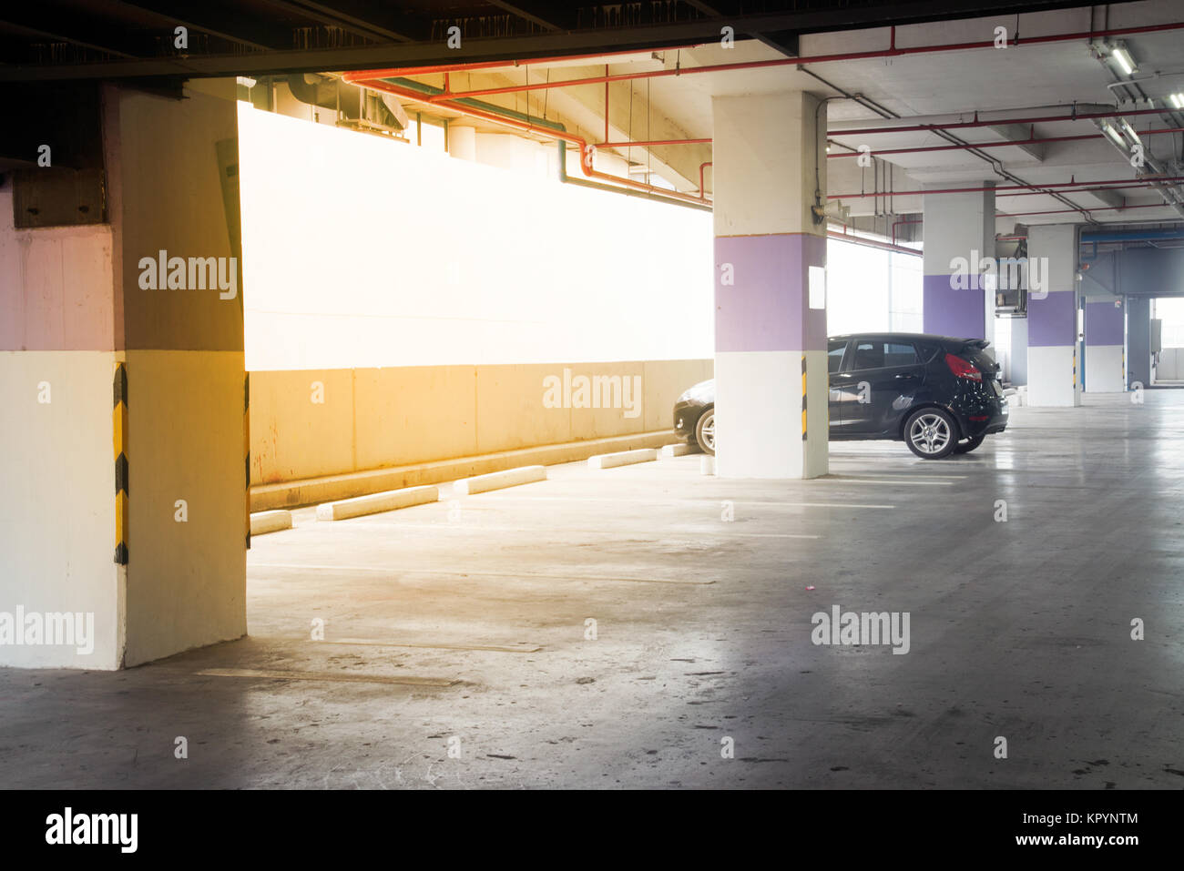 Car parking garage interior inside a building Stock Photo - Alamy