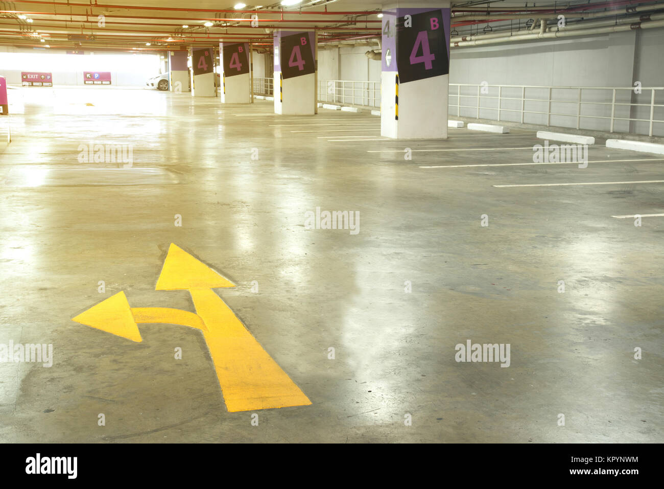 Car parking garage interior inside a building Stock Photo - Alamy