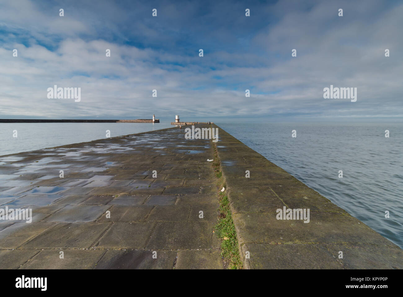 Whitehaven and its marina or harbour, on the Cumbrian Coast Stock Photo ...