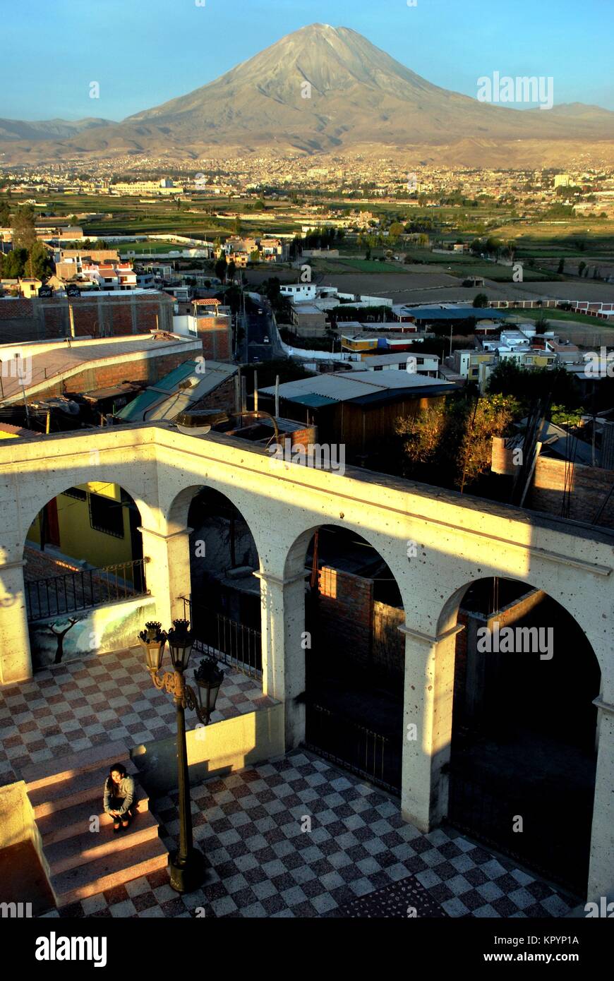 View of volcano Misti in Arequipa. Peru Stock Photo - Alamy