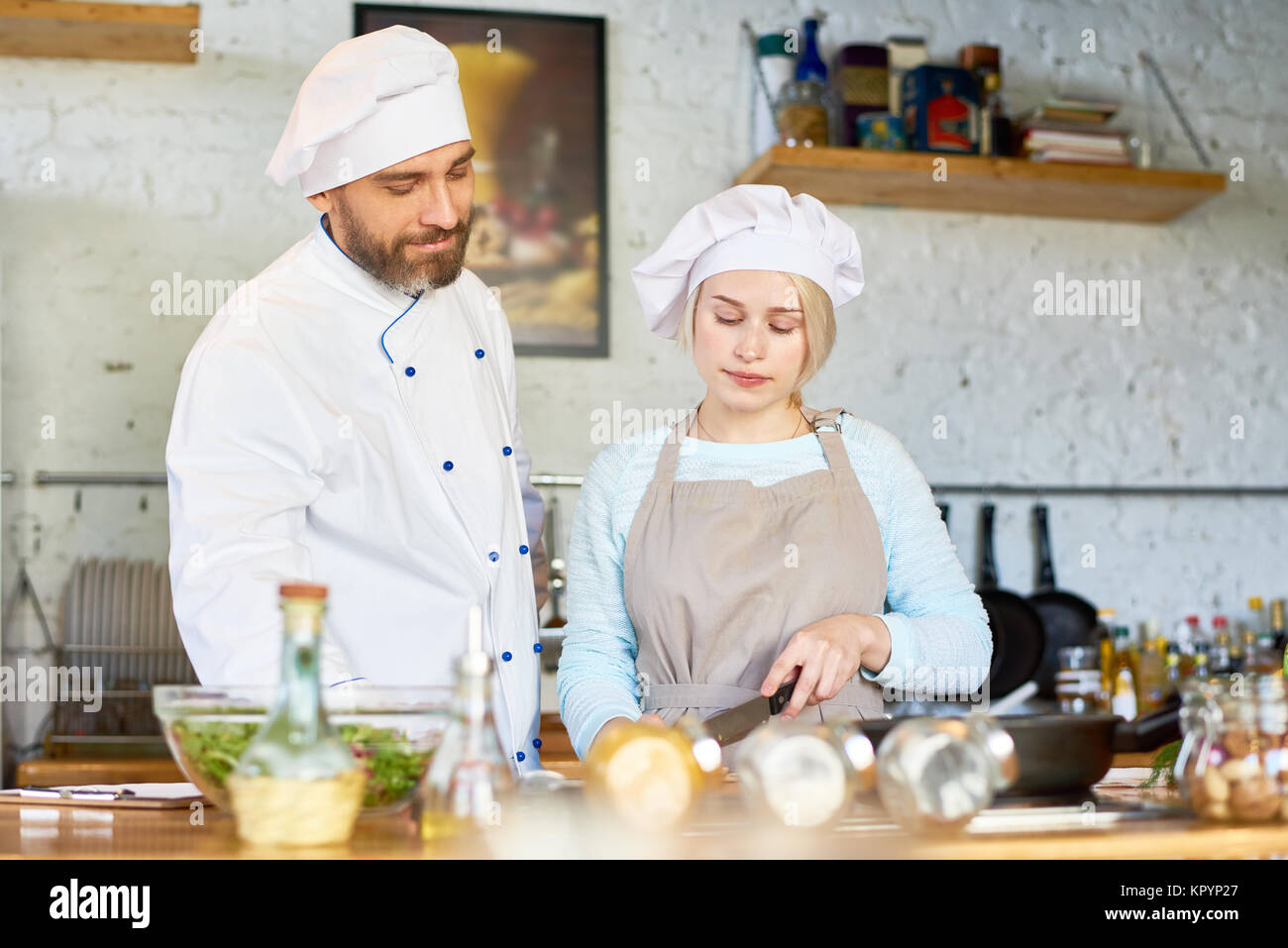 Cooking Workshop in Cafe Stock Photo - Alamy