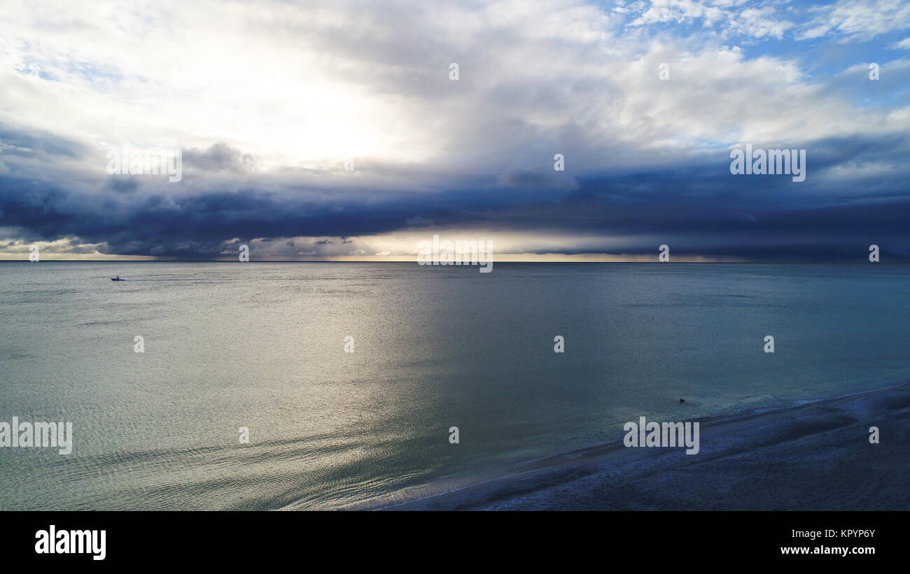 An aerial view of Longboat Key beach in Sarasota County, Florida Stock ...