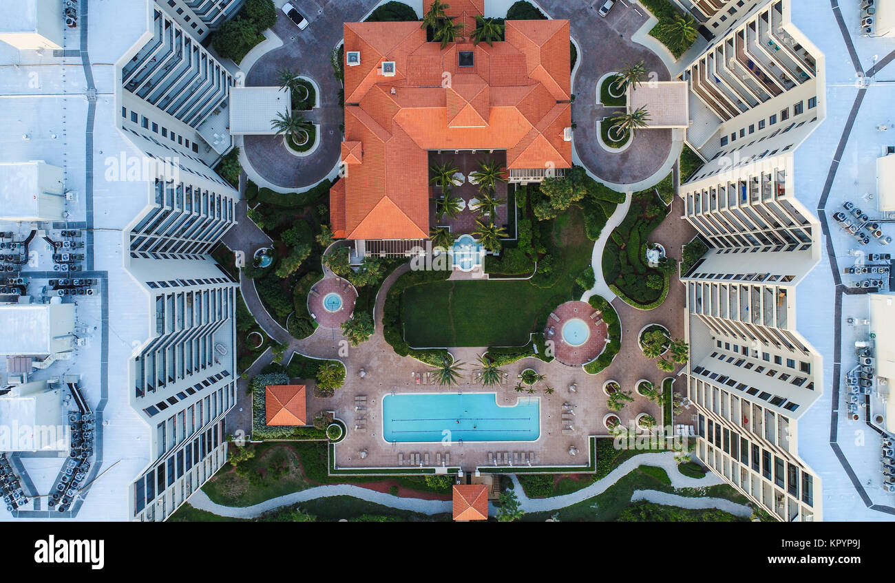 An aerial view of Longboat Key beach in Sarasota County, Florida Stock ...