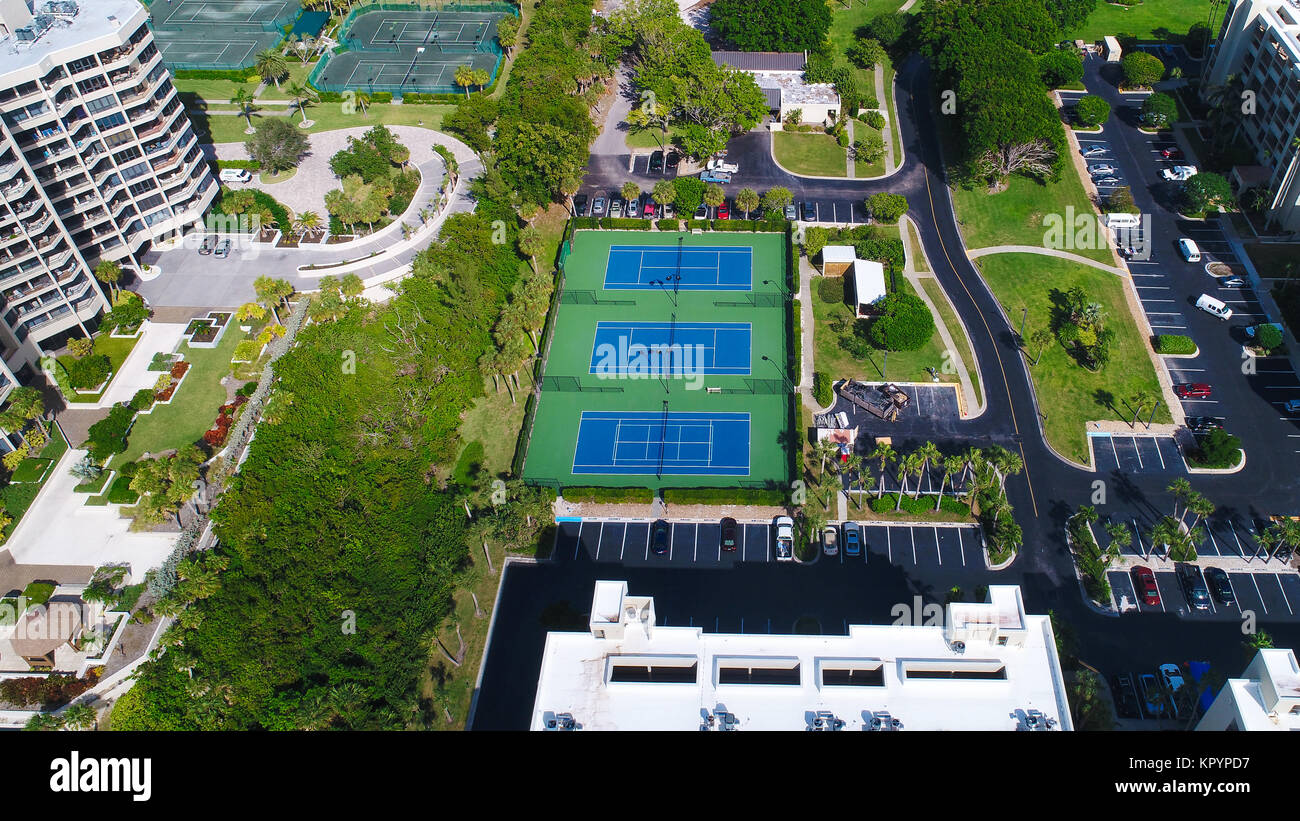 An aerial view of Longboat Key beach in Sarasota County, Florida Stock ...