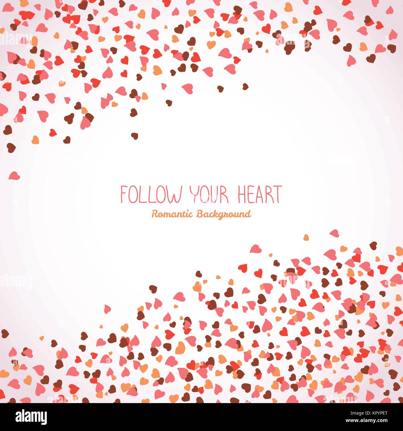 Text frame made from tiny hearts. Valentine's day postcard. Copy space ...