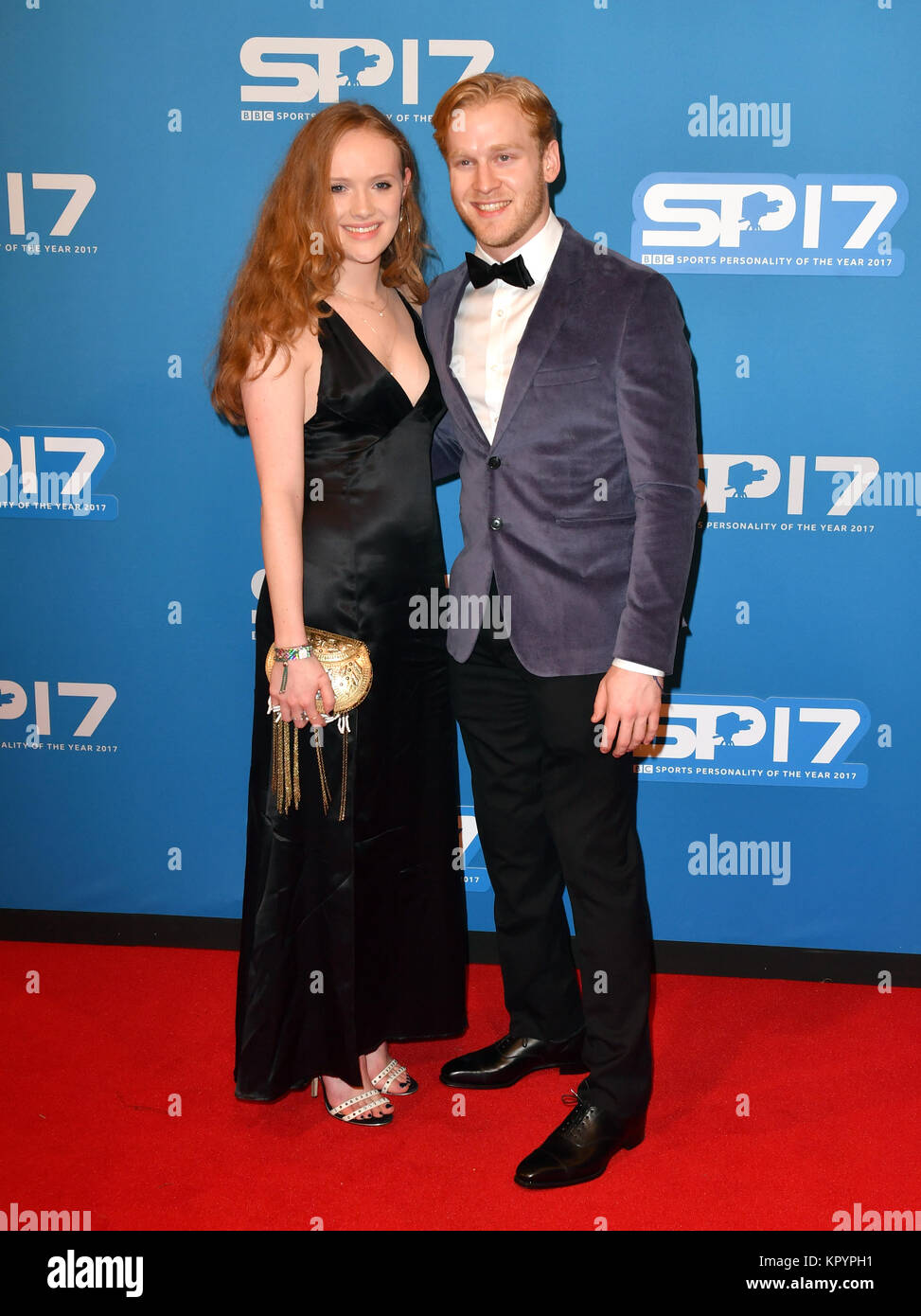 Jonnie Peacock and partner Sally Brown during the red carpet arrivals ...