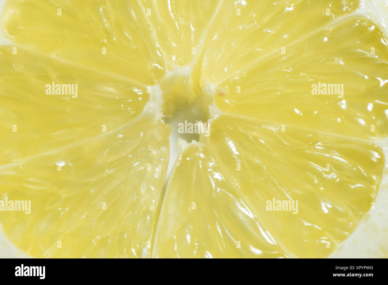 Close up of fresh lemon slice. Yellow fruit background Stock Photo - Alamy