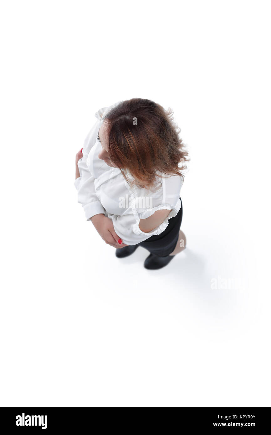 Top view of young girl with long wavy hair Stock Photo - Alamy