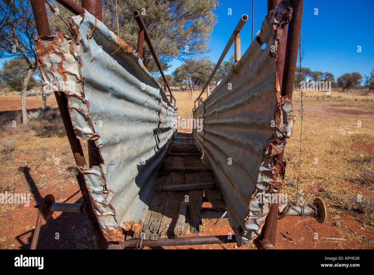 Historic Sheep Loading Ramp. Lake Mason Nature Reserve, Western ...