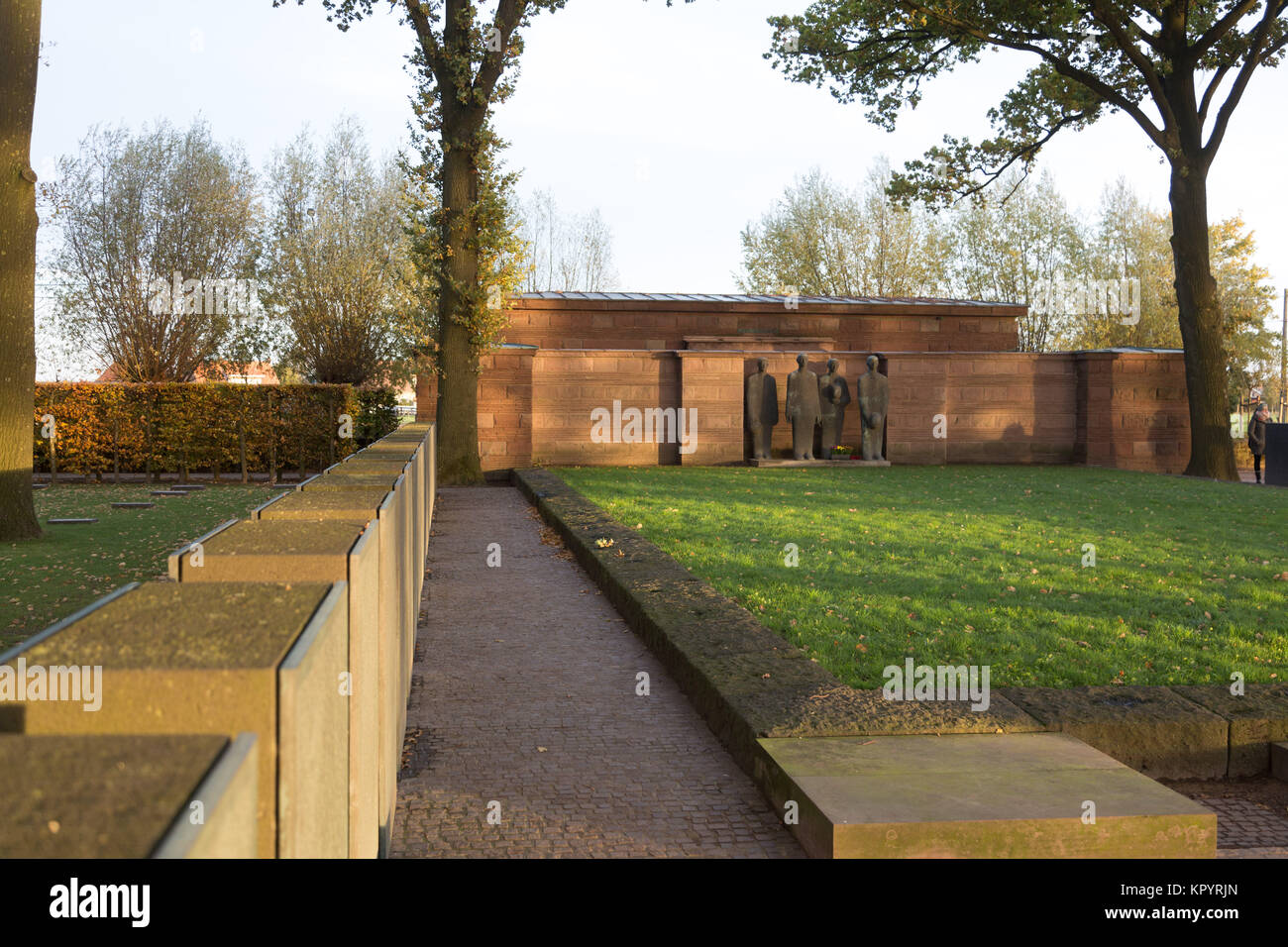 Statue "Mourning Soldiers" by Emil Krieger on the military cemetery ...