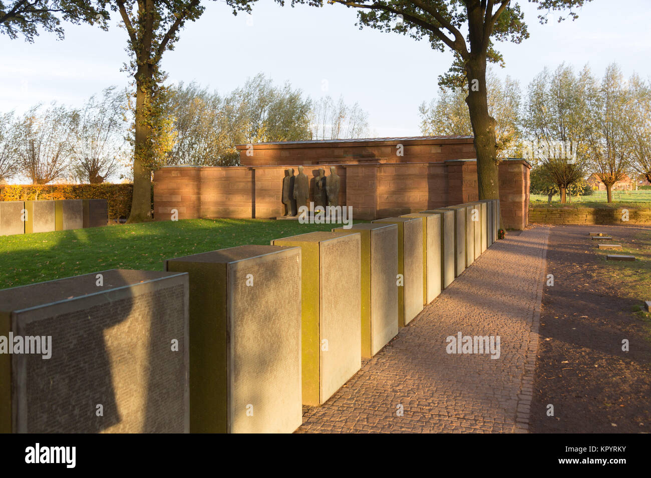Statue "Mourning Soldiers" by Emil Krieger on the military cemetery ...