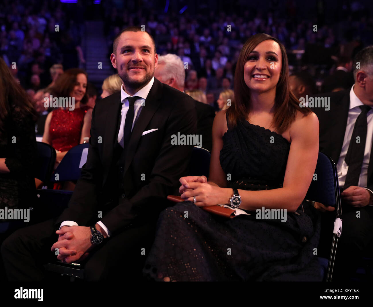 Jessica Ennis-Hill and husband Andy Hill during the BBC Sports ...