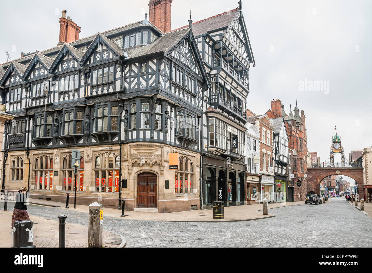 Chester rows medieval hi-res stock photography and images - Alamy