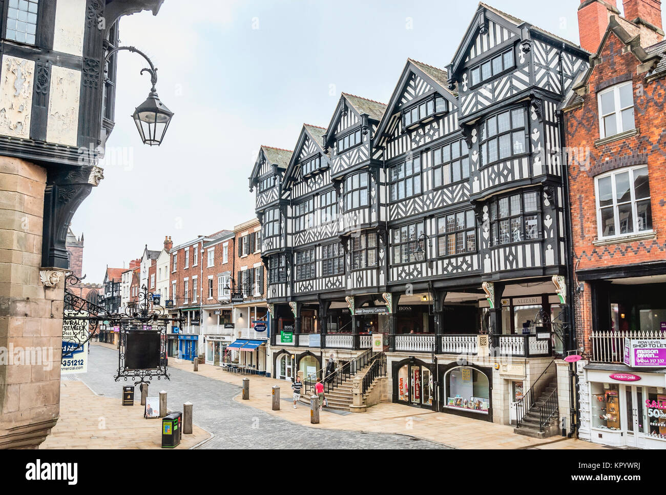 Chester rows medieval hi-res stock photography and images - Alamy