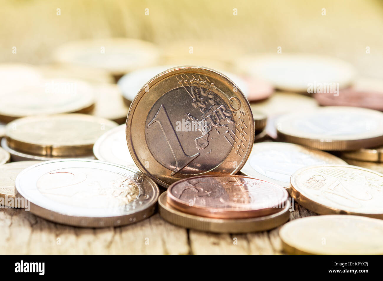 European currency coins Stock Photo - Alamy