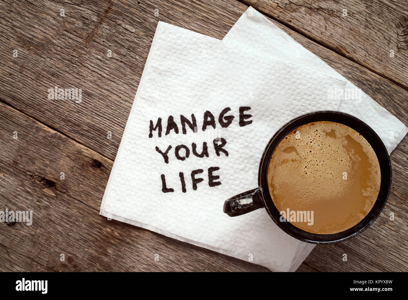 Manage your life Stock Photo - Alamy