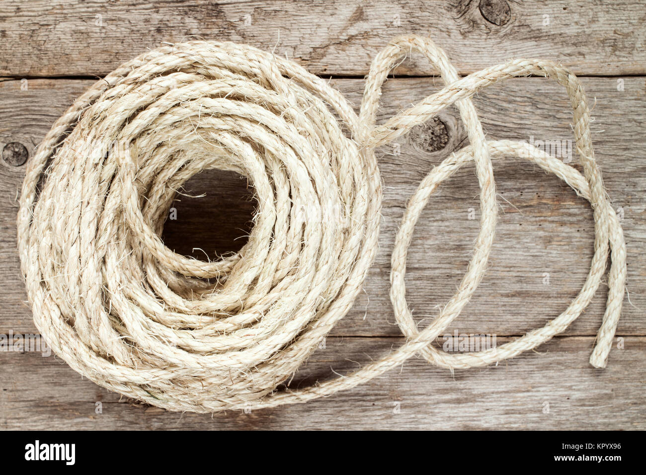 Roll of sisal rope Stock Photo - Alamy