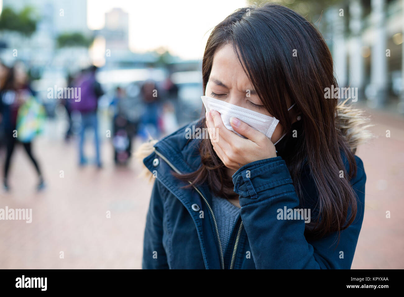 Woman feeling sick Stock Photo - Alamy