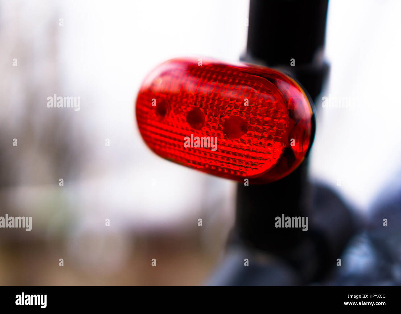 Horizontal vivid rear bike red light bokeh background backdrop Stock ...