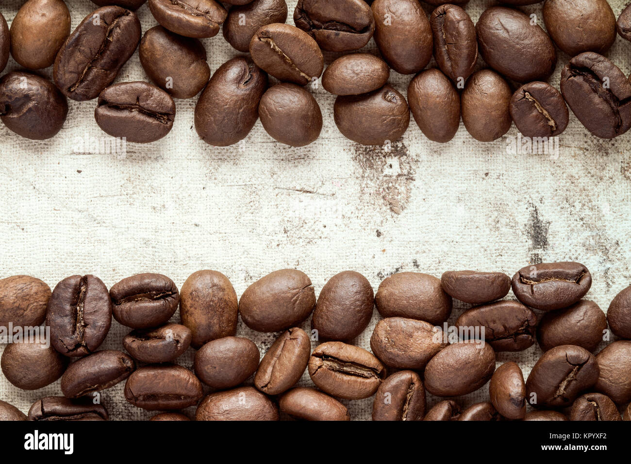 Coffee beans at border of image Stock Photo - Alamy