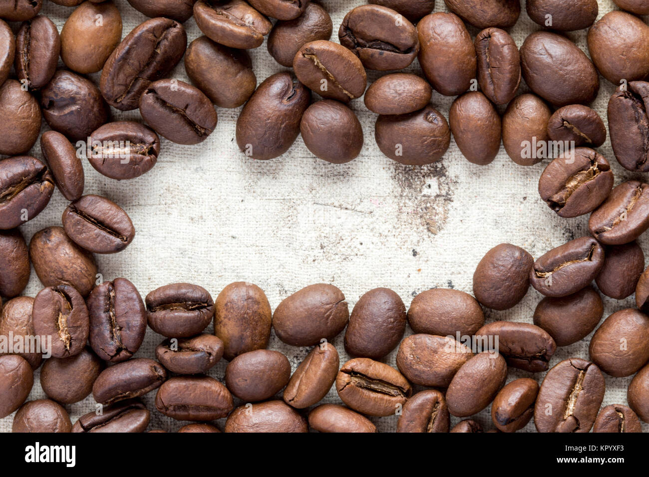 Coffee beans frame Stock Photo - Alamy