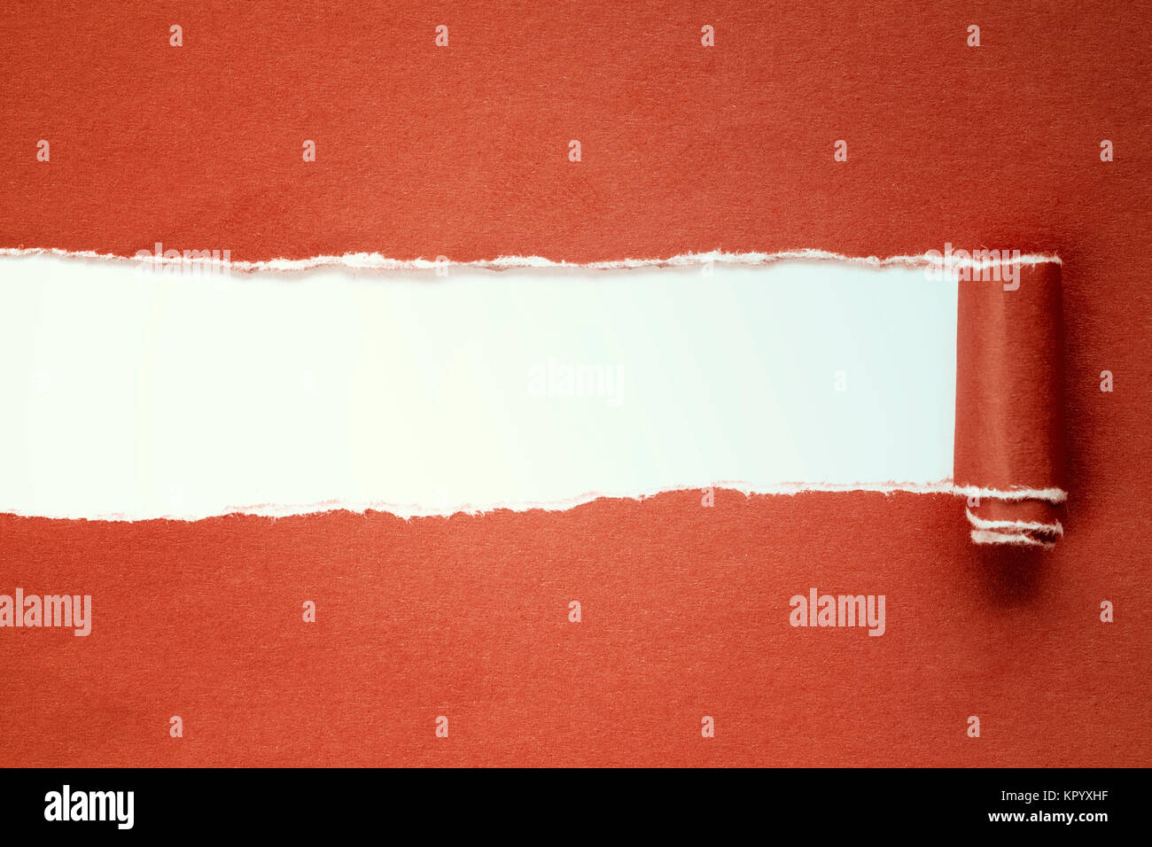 Torn red paper with copy-space Stock Photo - Alamy