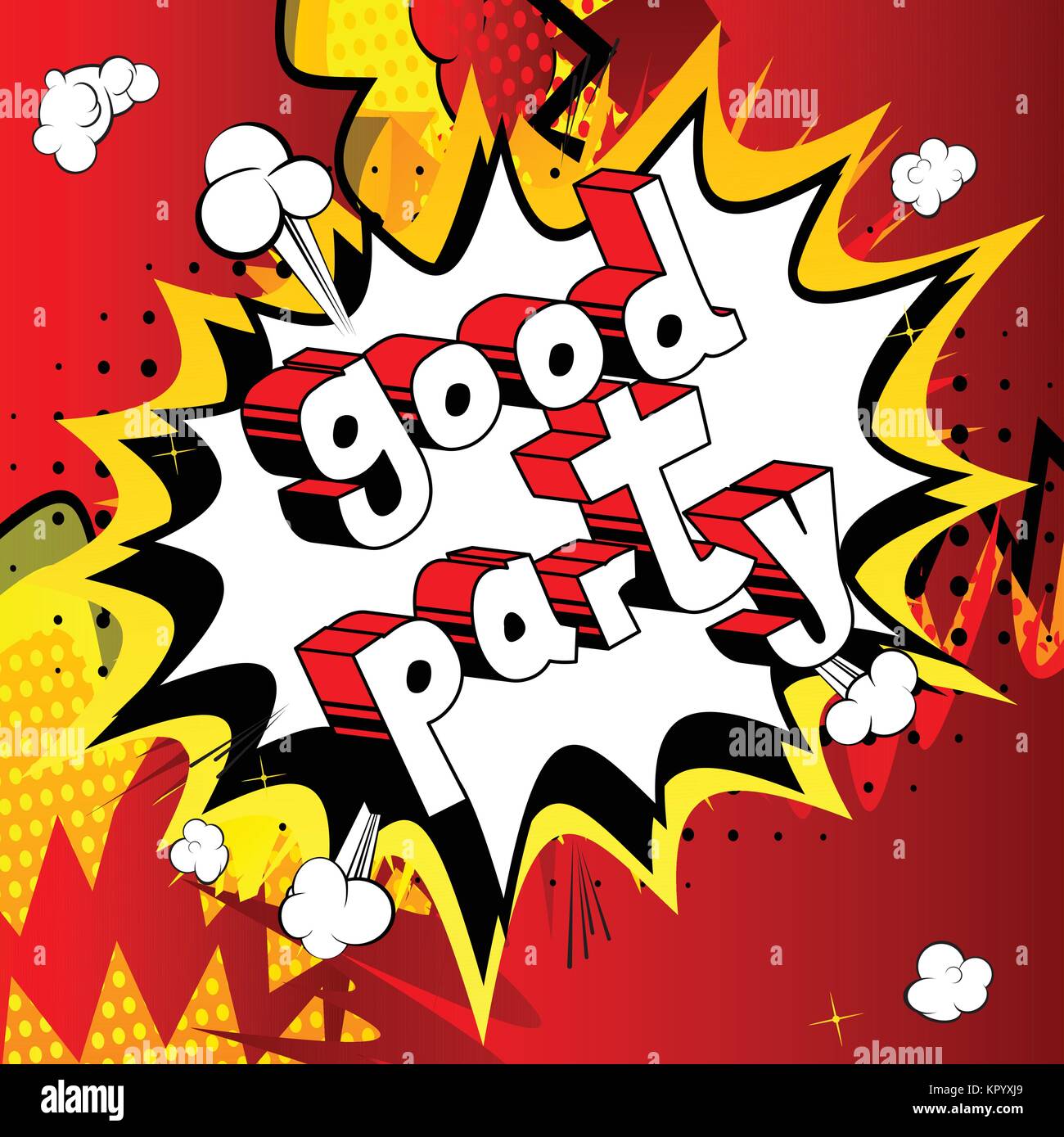 Good Party - Comic book style word on abstract background Stock Vector ...