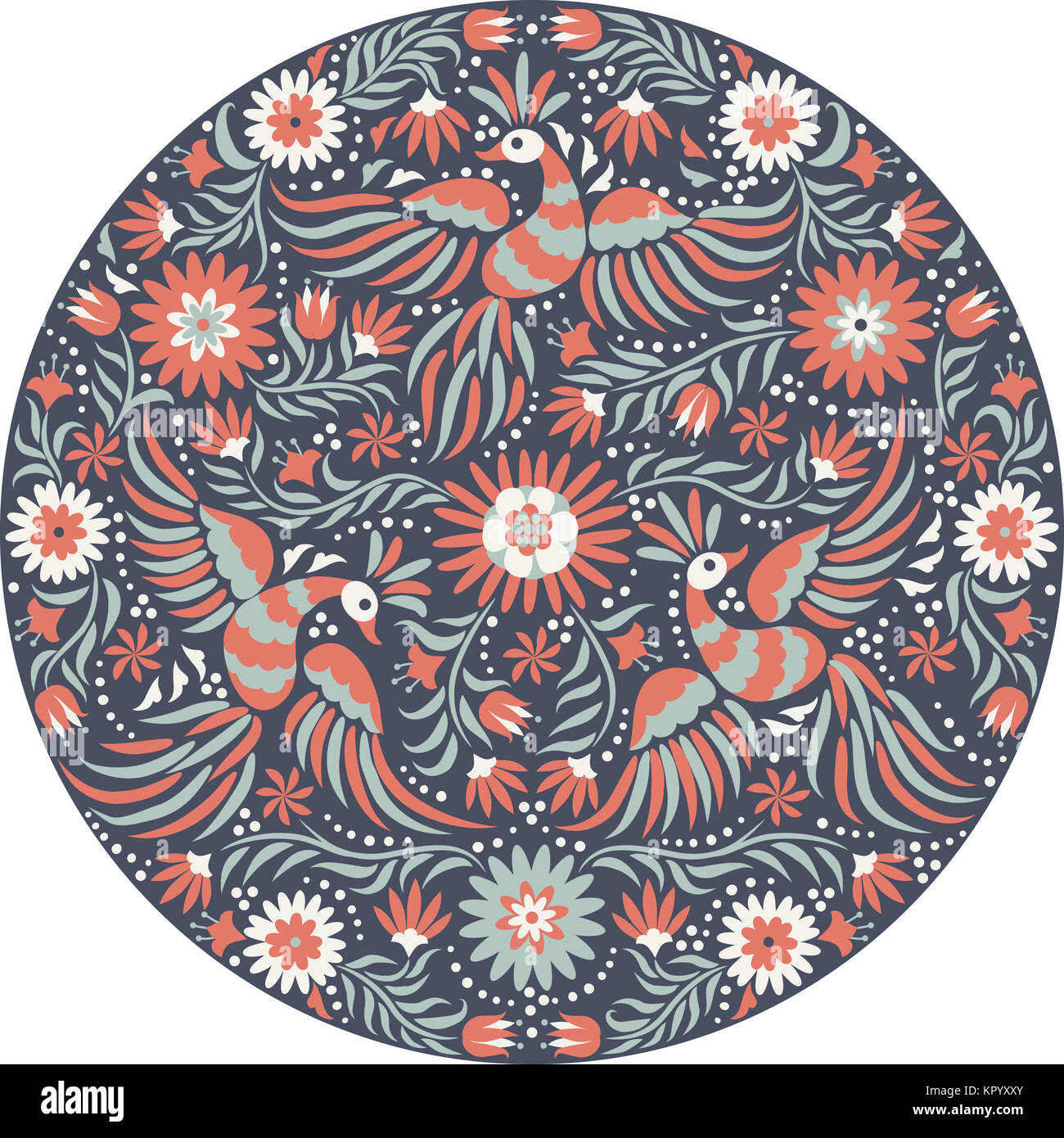 Embroidery round pattern hi-res stock photography and images - Alamy