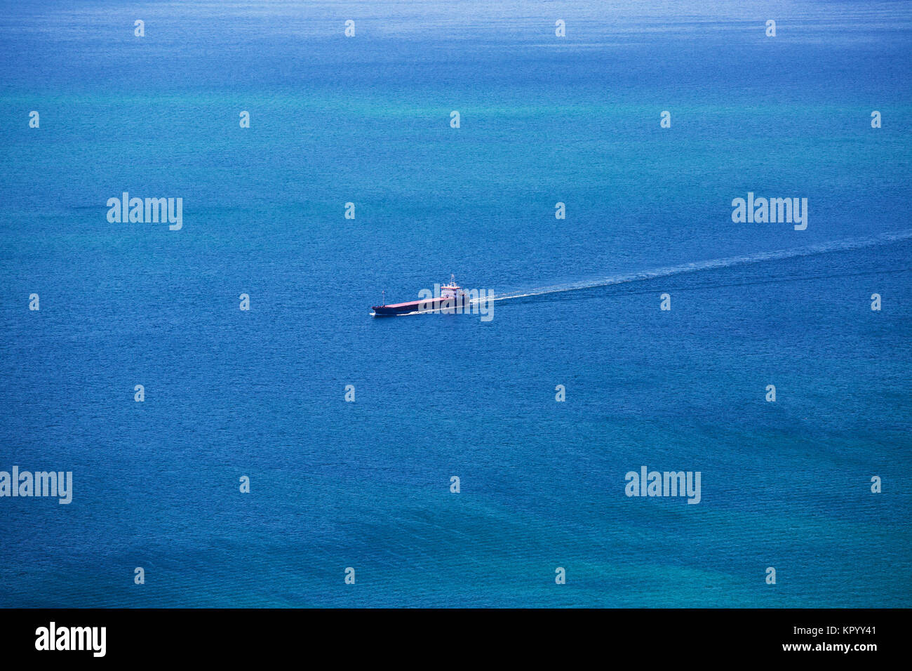 Cargo Ship Sailing in the Atlantic Ocean Stock Photo - Alamy