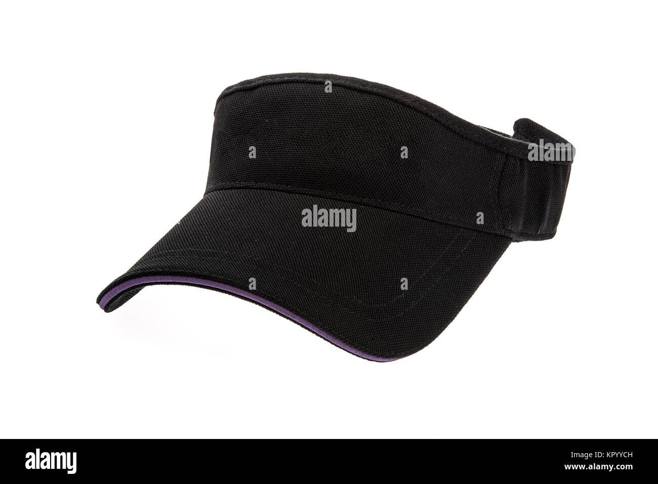 Men's black golf visors on white background Stock Photo - Alamy
