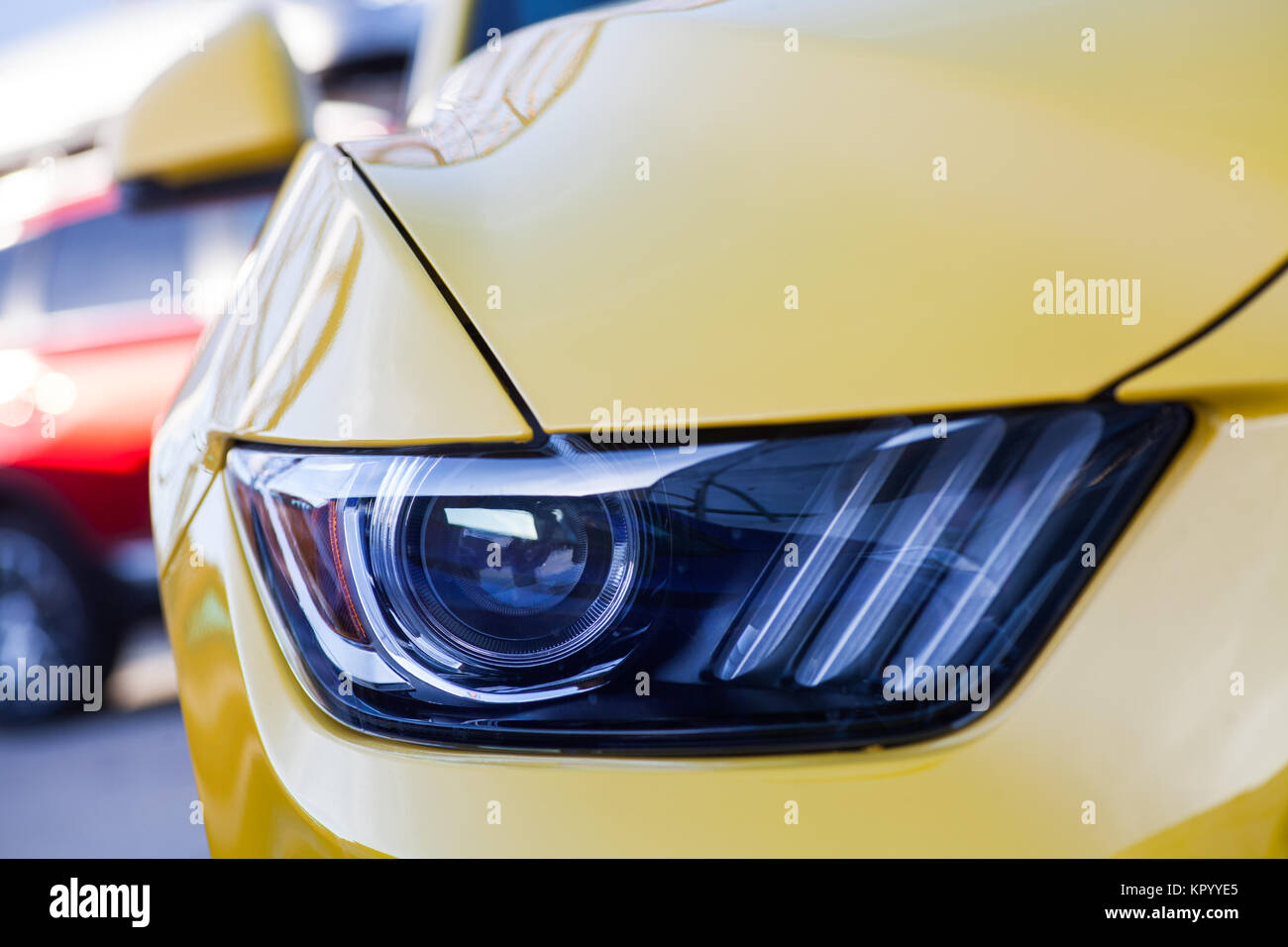 Car LED headlight Stock Photo - Alamy