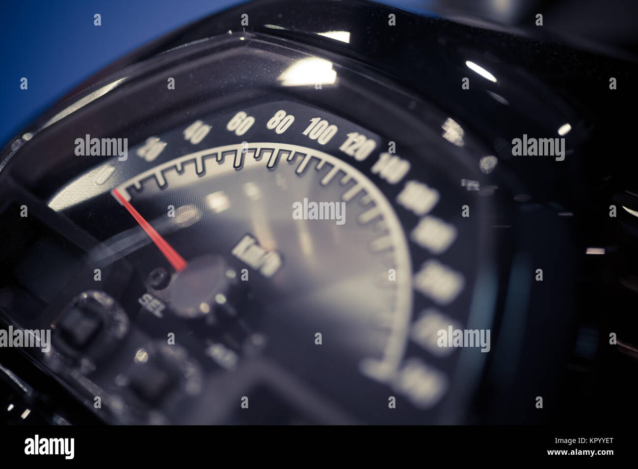 Motorcycle speedometer detail Stock Photo - Alamy