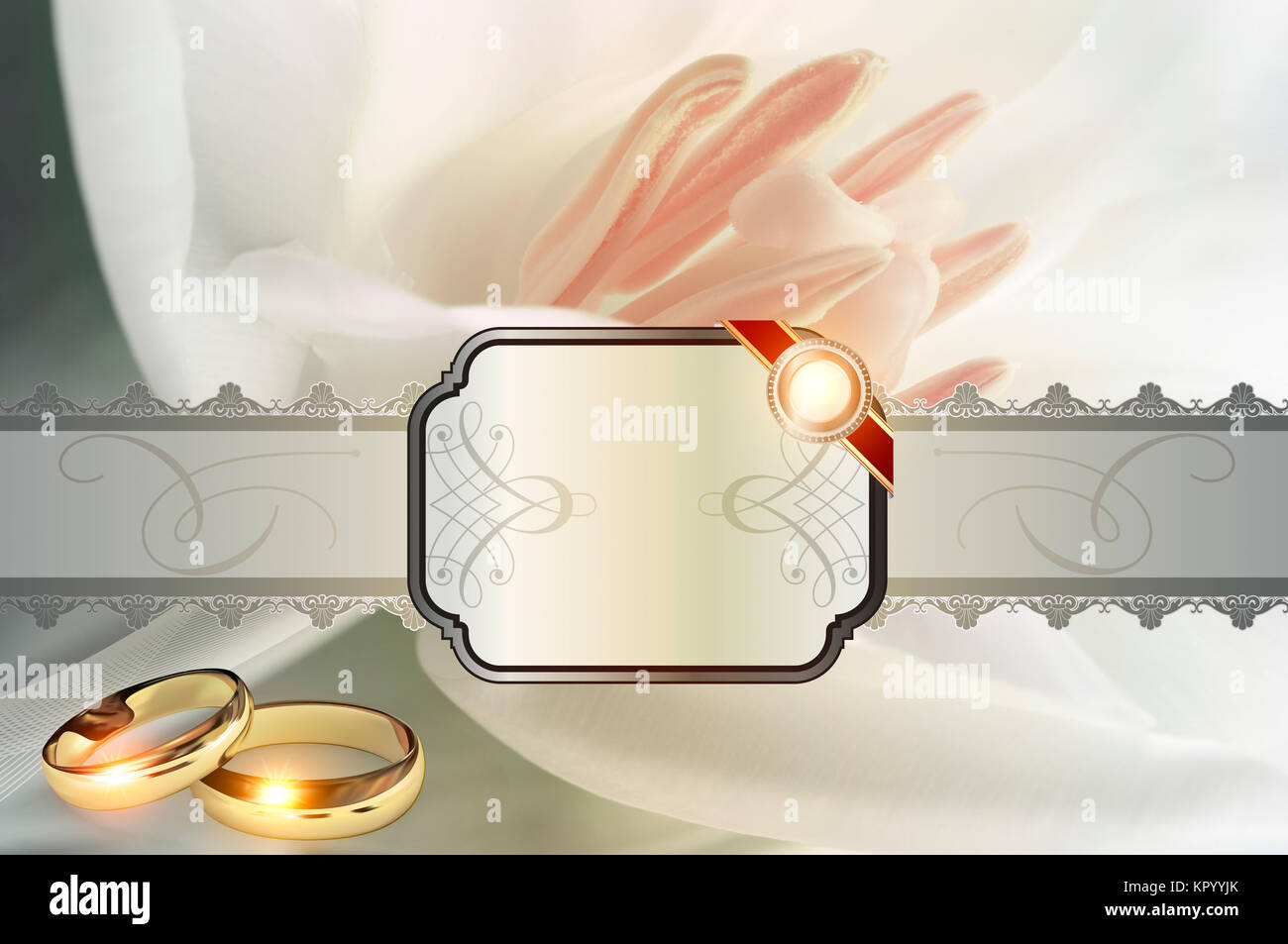 Wedding background with decorative frame,elegant ornament and gold ...