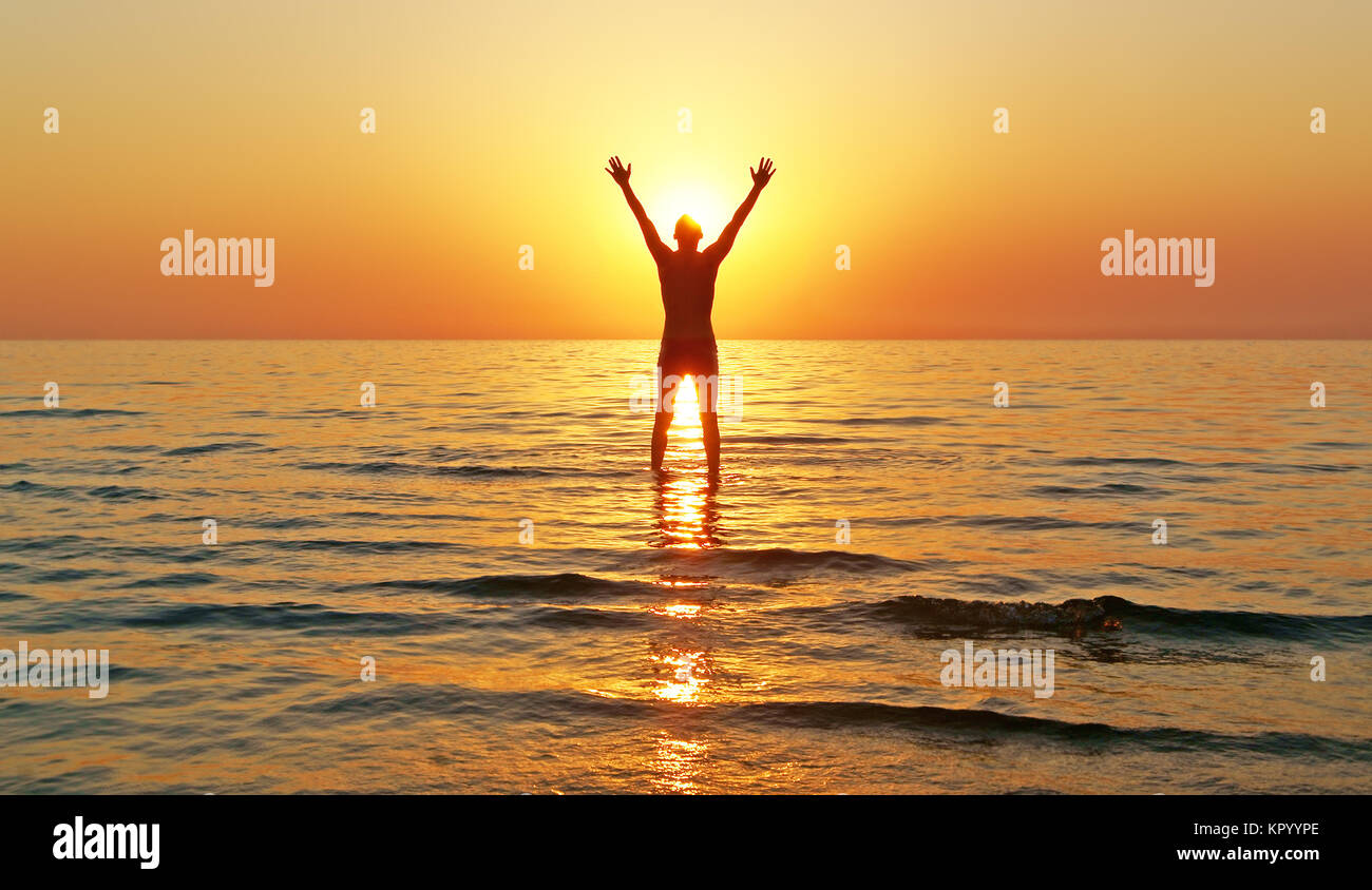 Enjoy walking on water Stock Photo - Alamy