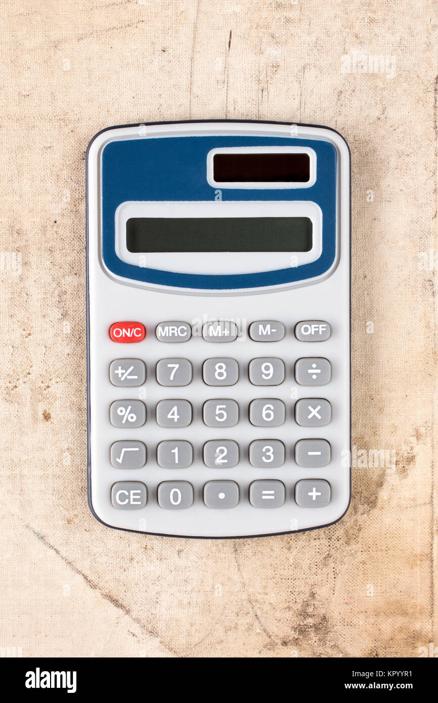 Electronic digital calculator Stock Photo - Alamy