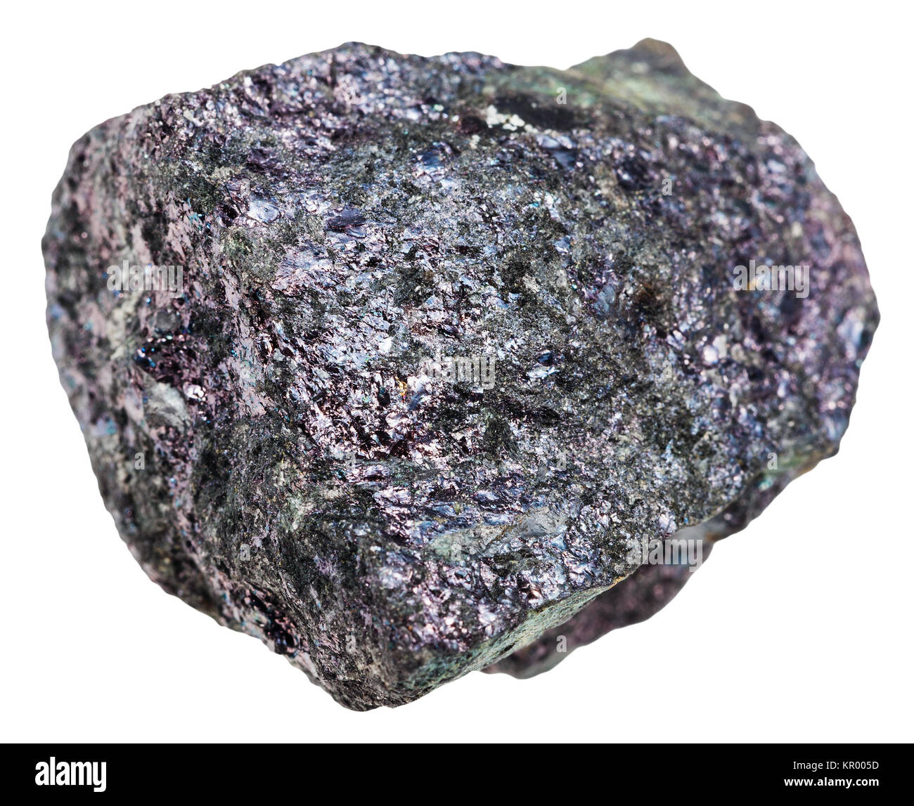 bornite mineral stone (peacock copper) isolated Stock Photo - Alamy