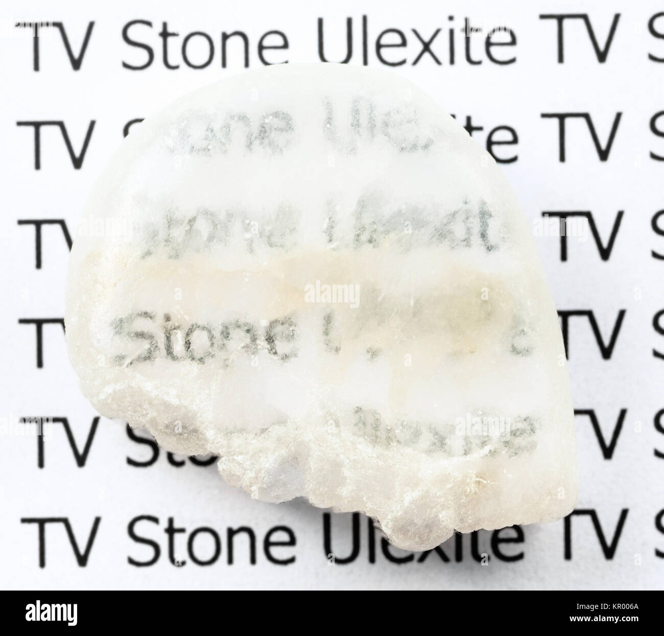 polished Ulexite (TV rock) natural mineral stone Stock Photo - Alamy