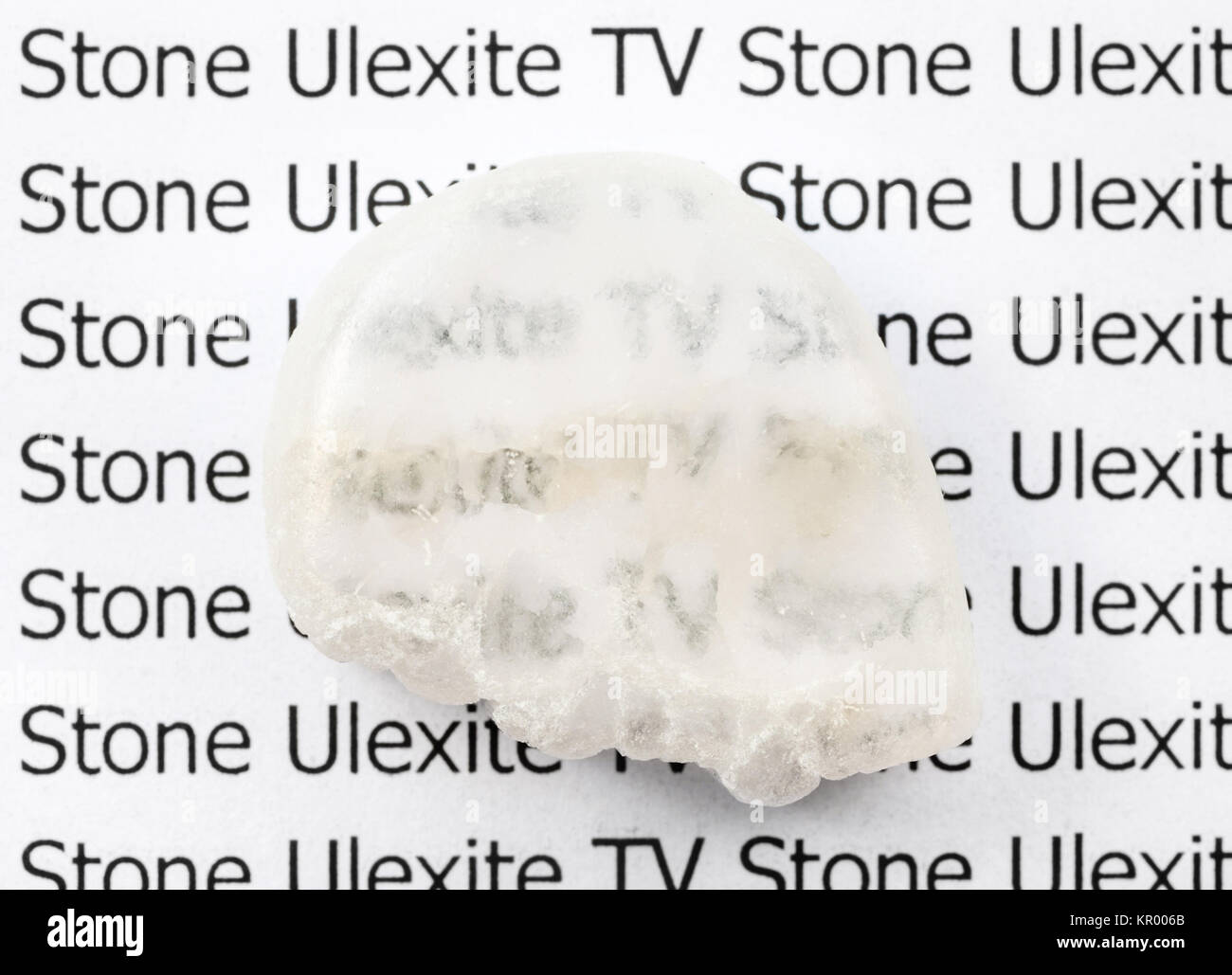 polished Ulexite (TV stone) mineral gemstone Stock Photo - Alamy