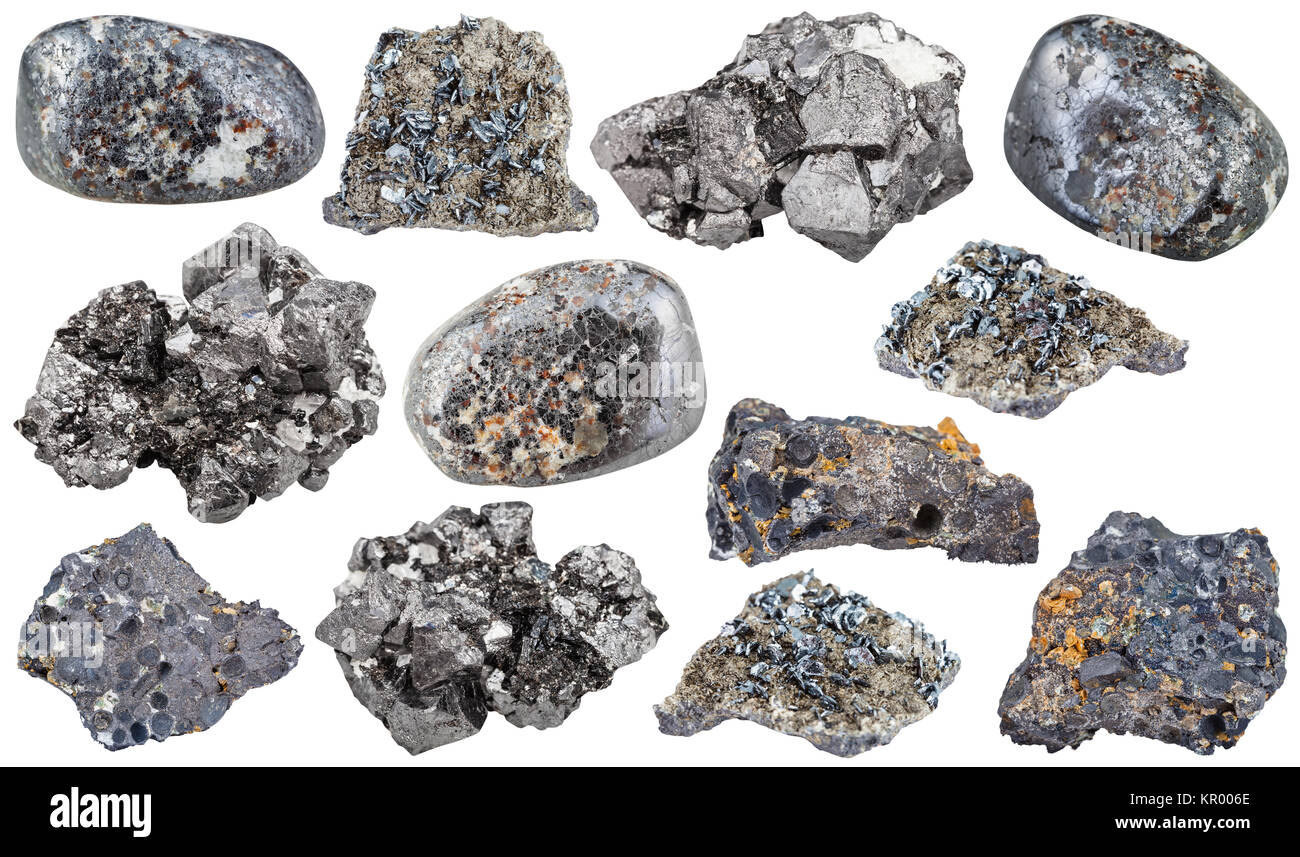 magnetite mineral tumbled stones, rocks, crystals Stock Photo - Alamy