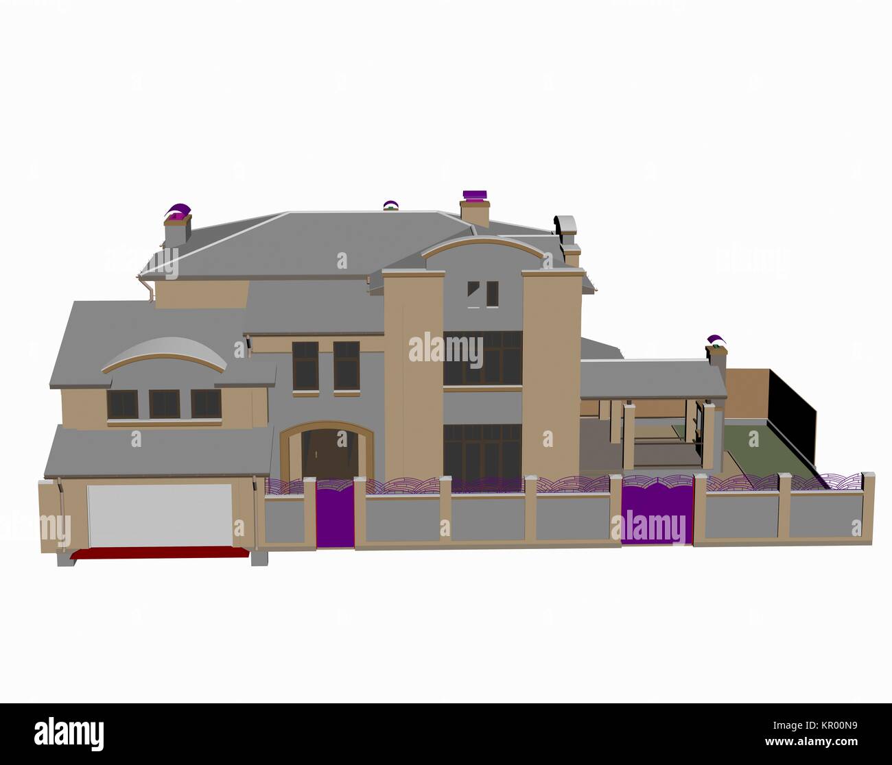 Villa residence Cut Out Stock Images & Pictures - Alamy